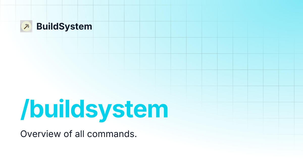 Buildsystem Buildsystem