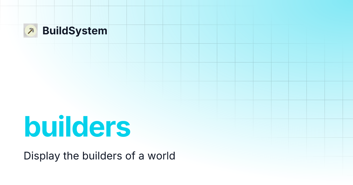 builders | BuildSystem